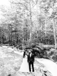 Romantic Waterfall Engagement Photos at Franconia Notch State Park
