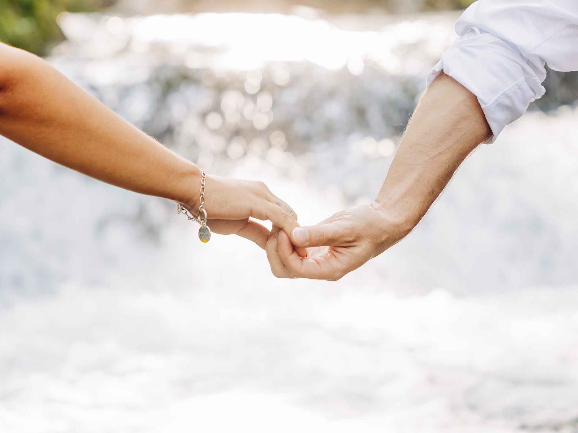 Romantic Waterfall Engagement Photos at Franconia Notch State Park